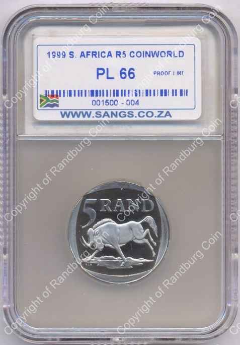 1999 R5 COIN WORLD SANGS SLABBED PL 66