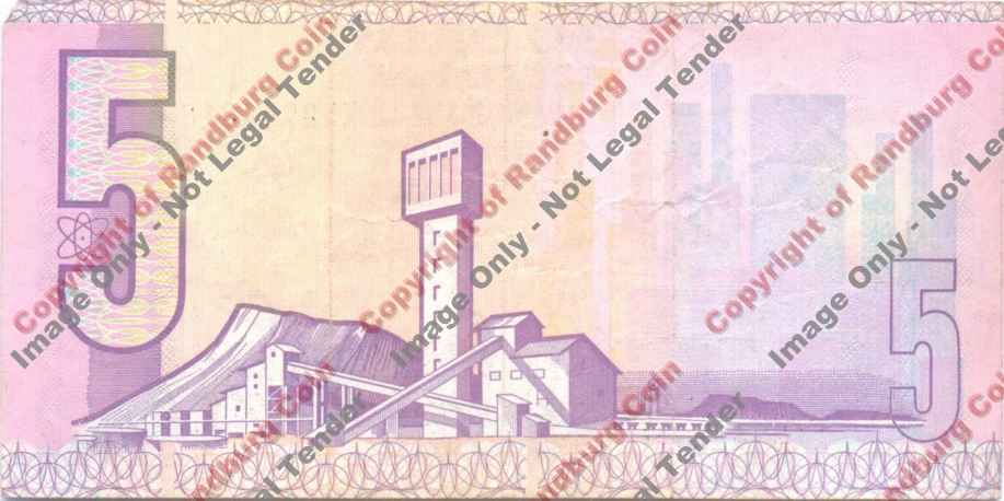 CL Stals - 1st Issue - Five Rand - Replacement Note - VF