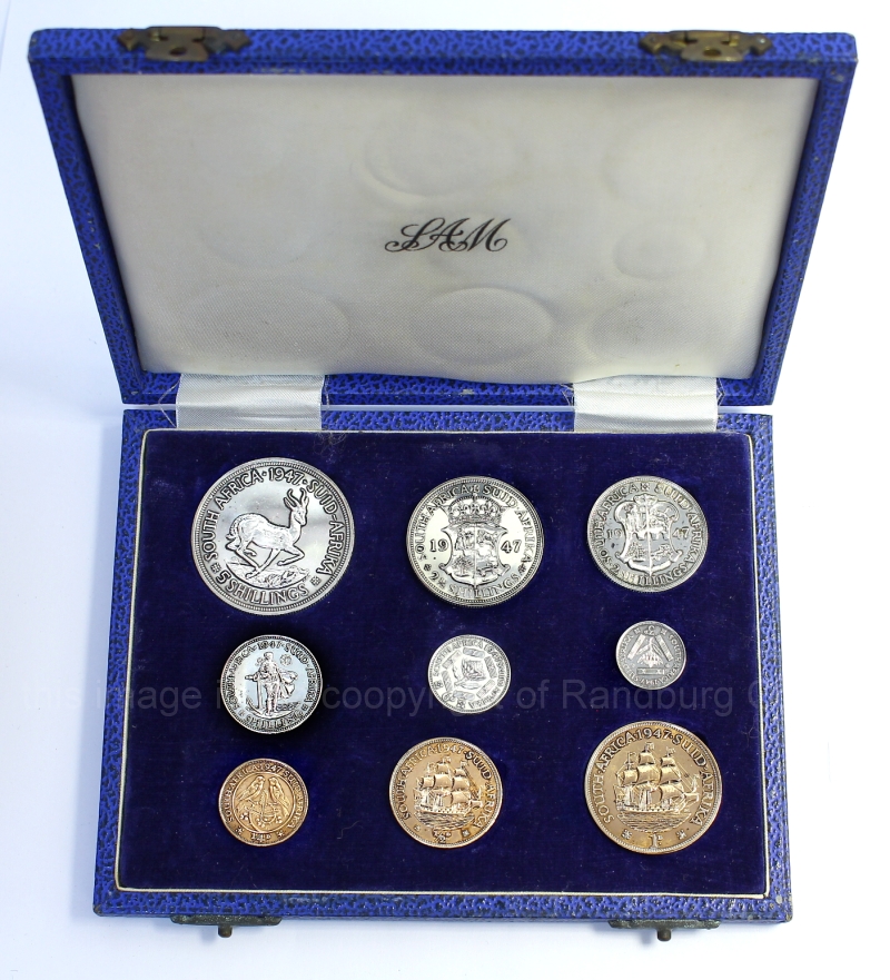 Proof Sets - *#* CLEANED 1947 SA Short Proof Set in Original SA Mint ...