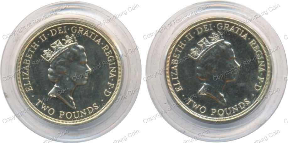 Great Britain - *#*Great Britain 1989-Uncirculated 2 Pounds Twin Set ...