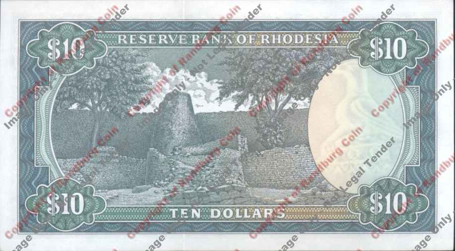 Africa - *#* Rhodesia - Ten Dollars Note - UNC *#* was listed for R1 ...