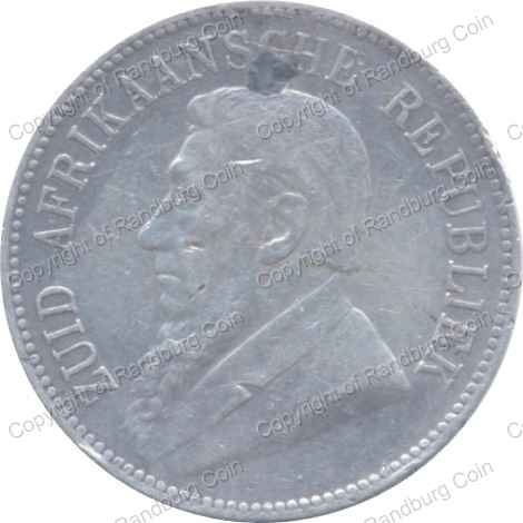 Five Shillings - *#* 1892 ZAR SILVER CROWN SINGLE SHAFT - Judge grade ...