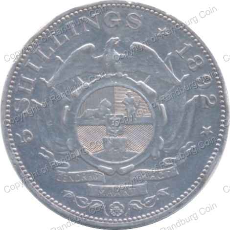 Five Shillings - *#* 1892 ZAR SILVER CROWN SINGLE SHAFT - Judge grade ...