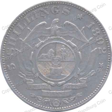Five Shillings - *#* 1892 ZAR SILVER CROWN SINGLE SHAFT - Judge grade ...
