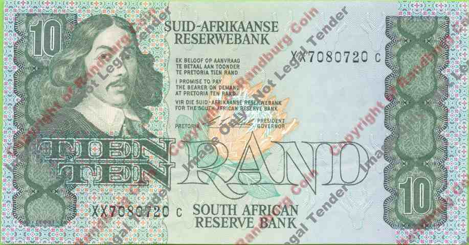 CL Stals - 1st Issue - Ten Rand - Replacement Note - EF