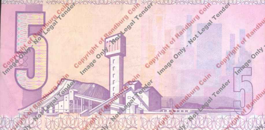 CL Stals - 1st Issue - Five Rand - Replacement Note - VF